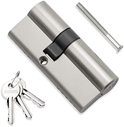 Cylindre de Serrure 30/40 (70mm), HOMEK Serrure à Doublé Cylindre Porte ...