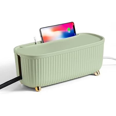 Amazon.com: FABROK Cable Management Box with 10 Cable Ties, Large Cable ...