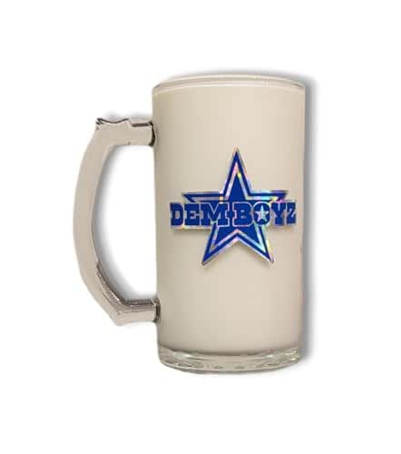 Amazon.com: Dem Boyz 16-oz. Glass Sports Mugs with Handles (4 pc Set ...