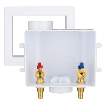 GUOFIS Washing Machine Outlet Box,1/2 Inch PEX Crimp F1807 Inlet x 3/4 ...