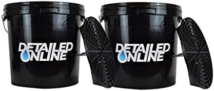 DetailedOnline Car Detailing Valeting Buckets x2 Bucket Filters x2 ...