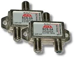 Amazon.com: Two Heavy Duty Diplexer 2 Way Splitters Satellite Cable TV ...