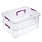 Amazon.com - JUXYES 2-Tiers Stack Carry Storage Box With Handle ...