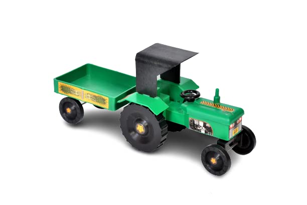 Parijat Enterprises | Green Tractor Trolley Pull Away Toy | Farm ...