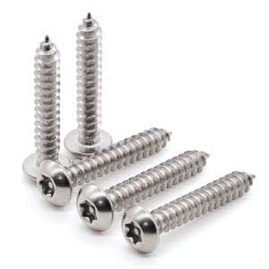 Glvaner M3 x 12mm (100 pcs) Button Head Torx Security Sheet Metal Screws, 304 Stainless Steel 18 ...