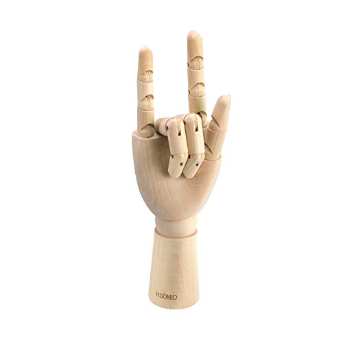 Snapklik.com : HSOMiD Flexible Wooden Hand Model Moveable Wooden ...