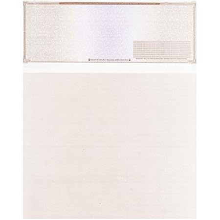 Amazon.com : 50 Blank Check Stock - Check in Middle Art Deco- Paper ...