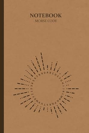 Morse Code Alphabet Notebook: Dot Grid Graph Paper 5x5 | Kraft Cover ...