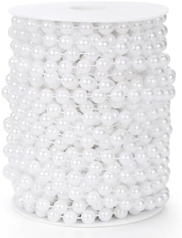 Amazon.com: HAKACC 197 Feet Ivory Pearls String, Pearl Beads Garland 3 ...