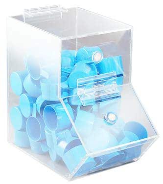 Acrylic Dispensing Bin, with Magnetic Door, Small, 5.5 x 9.5 x 9 Inches ...