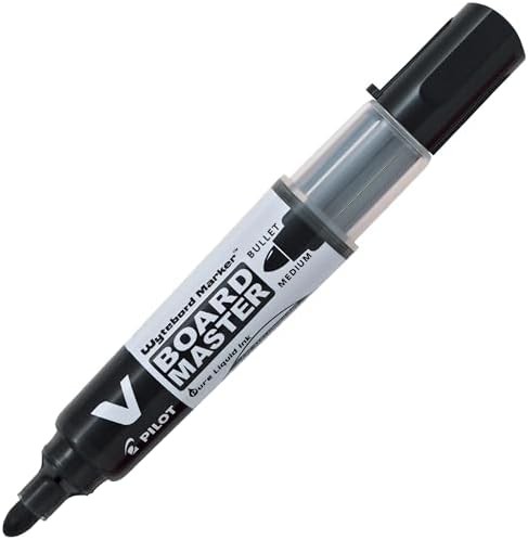 Pilot V-Board Master Pack of 10 Dry Erase Markers Bullet Tip Black ...