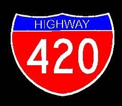 Amazon.com: Highway 420 Sticker (Decal) - 10" : Automotive