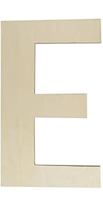 Amazon.com: Wooden Letters 12 Inch, Big Wooden Letter M Shapes Cutouts ...