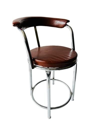 PP FURNITURE Comfortable Chair Stool Reception Stool, Pack of 1 (Brown ...