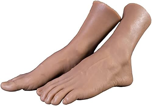 Amazon.com: ZHY New 1 Pair Silicone Lifesize Male Mannequin Foot with ...
