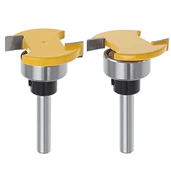 SG Store Set of 2 6mm Shank Biscuit Wood Cutter with Bearing Groove ...