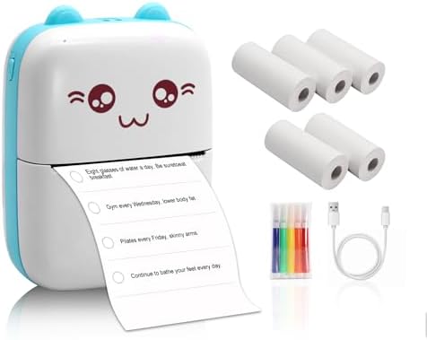 Mini Thermal Printer, Bluetooth Labler Maker, Portable Label Printer ...