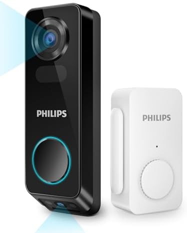Amazon.com : Philips Hue Secure Wired Smart Home Security Camera, Black ...