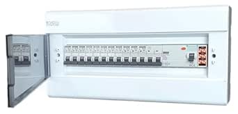 UK Consumer Unit - 11 Way "B" Type Fuse Box (including 1x3 Phase) with ...