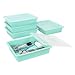 Storex Flat Storage Tray with Lid, Letter Size, 10 X 13 X 3 Inches ...