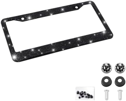Amazon.com: Osilly Bling Car License Plate Frame, 2 Hole Stainless ...