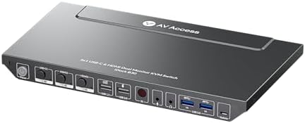 Amazon.com: AV Access KVM Switch Dock for a Laptop and 2 Desktop PCs ...