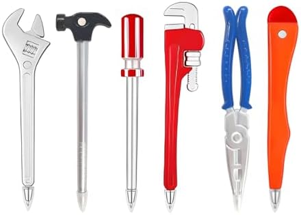 Verazquy 6 Pcs Novelty Tool Pens Set, Different Shapes Funny Cute Cool ...