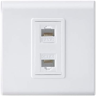 Ethernet Network RJ45 Faceplate Faceplate Wall Plate - Dual (2 Port ...