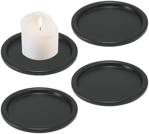 Amazon.com: RANNYOZIO 2 Pcs Candle Plate Iron Candle Holder for Pillar ...