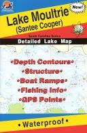 Lake Moultrie (Santee Cooper) Fishing Map (South Carolina Lake Maps ...