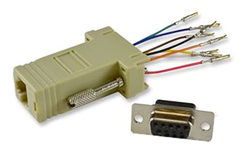 GC 45-5113-BU Adapter, Serial Ethernet, DE9 Female to RJ45, Gray (Pack ...