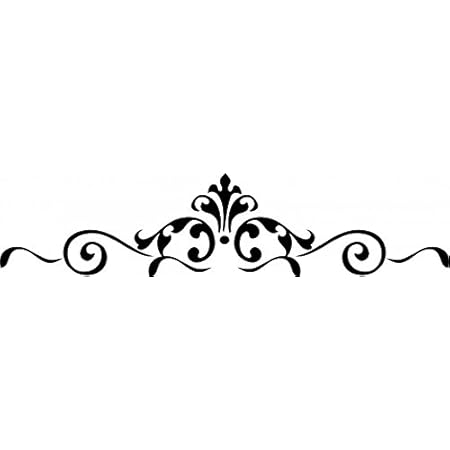 Amazon.com: Set of 2 Elegant Swirls Vinyl Wall Decals Home Decor ...