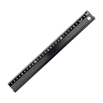 Aluminium Cutting Ruler with Raised Grip - 30cm/12" Metal Safety Ruler ...