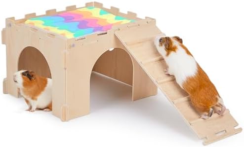 Guinea Pig Hideout, Guinea Pigs House with Stairs and Mats Extra Large ...