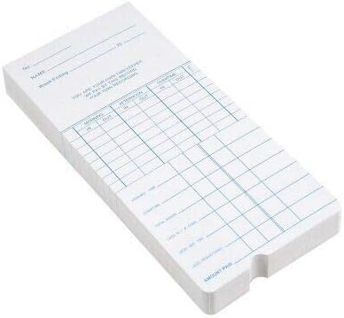 Clock Cards Pack of 100 Weekly time Cards for use with Model DT3000 ...