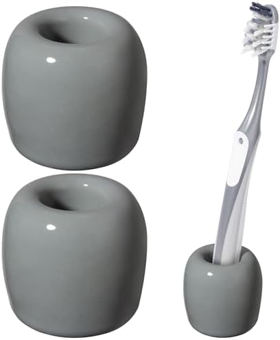 Amazon.com: Urbanstrive Ceramic Toothbrush Holders for Bathrooms, Sleek ...