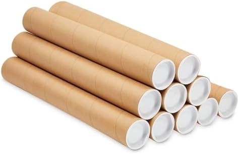 Amazon.com : CYEAH 2 x 12 inch Mailing Tubes, 10 Pcs Cardboard Mailing ...