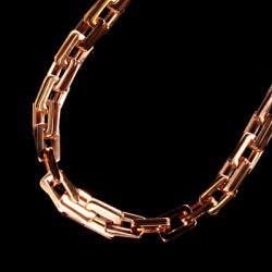 Amazon | [ピンプコード]Pimp Code ステンレス ピンクゴールド ダブルレクタンギュラー チェーン ネックレス 55cm | ネックレス 通販