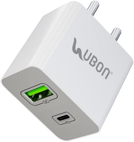 UBON CH-300 25W Type C and USB Adapter, Fast Charging Power Adaptor for ...