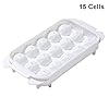 Buy QWERU 4/15 Cells Ice Ball Cubes Maker, Spheres Molds, 5cm Round ...