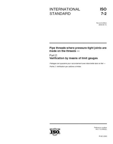 ISO 7-2:2000, Pipe threads where pressure-tight joints are made on the ...