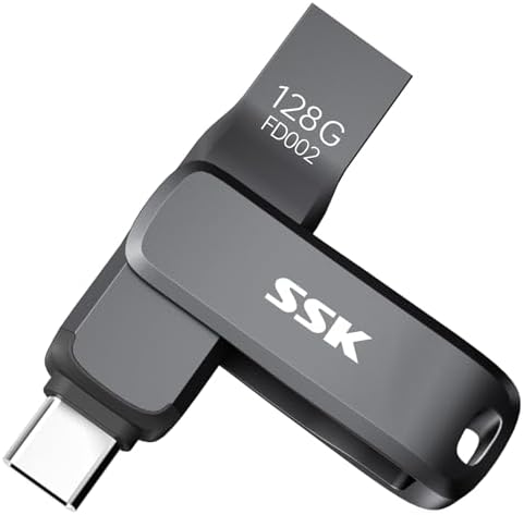 Amazon.com: SSK USB C Flash Drive 128GB,Up to 200 MB/S Read Speed USB-C ...