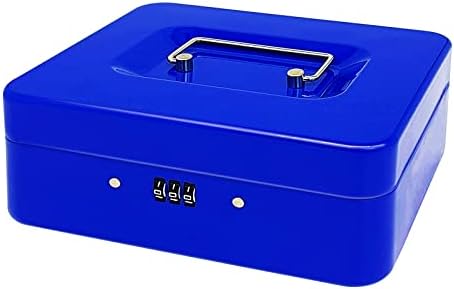 Amazon.com: Steel Cash Box with Combination Lock, Metal Small Money ...