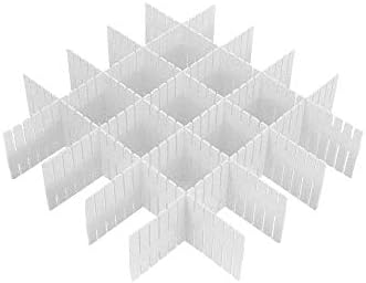 Onerbuy 8pcs Adjustable Grid Drawer Dividers DIY Plastic Closet ...