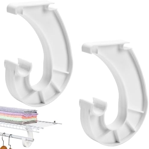 Amazon.com: Hicarer 2 Pcs Closet Rod Support for Wire Shelf Adjustable ...