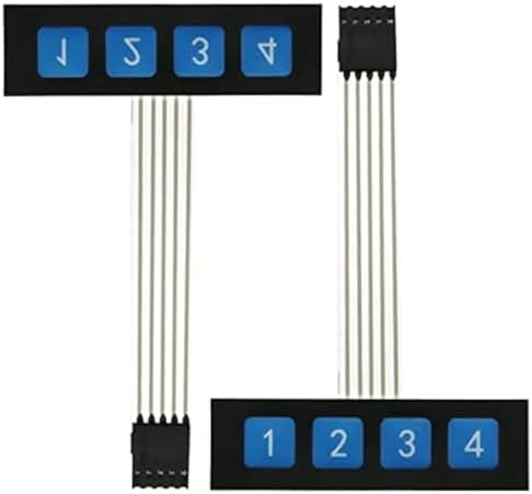 Amazon.com: E-outstanding 2Pcs 1x4 Matrix Array 4 Key Membrane Switch ...