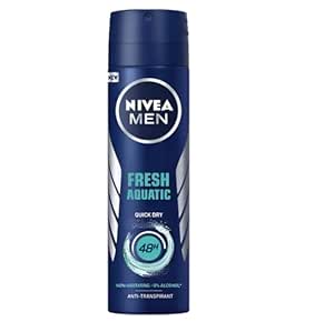 NIVEA Deo Men Spray Fresh Aquatic 150ML (Pack of 3) Anti-perspirant Care Offers Long-lasting ...