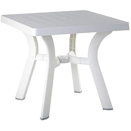 Amazon.com : Compamia Cuadra 31" Square Resin Patio Dining Table in ...