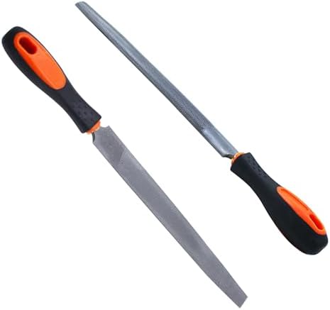10" Handy File with Rubber Hand Grip Handle, Half Round File for ...