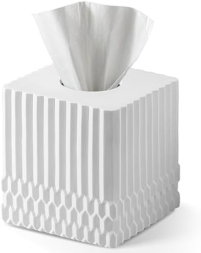 Amazon.com: Creative Scents White Tissue Box Cover Square – French ...